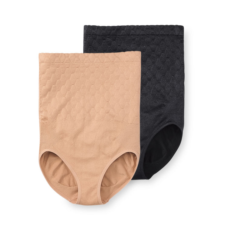 Set Of 2, Seamless Shapewear Underwear Briefs, High Waist - Chadwicks